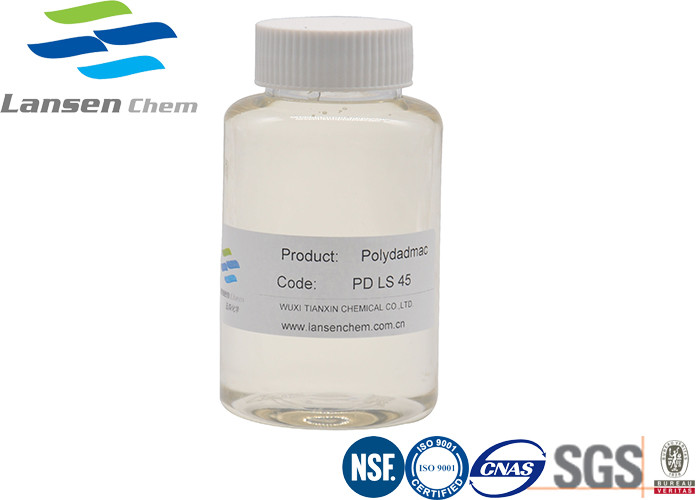 Raw Polydadmac Coagulant Water Treatment Agent Pale Amber Liquid PD LS 45